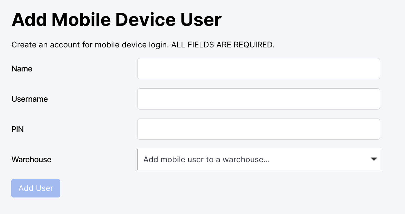 User Setup – Flexe