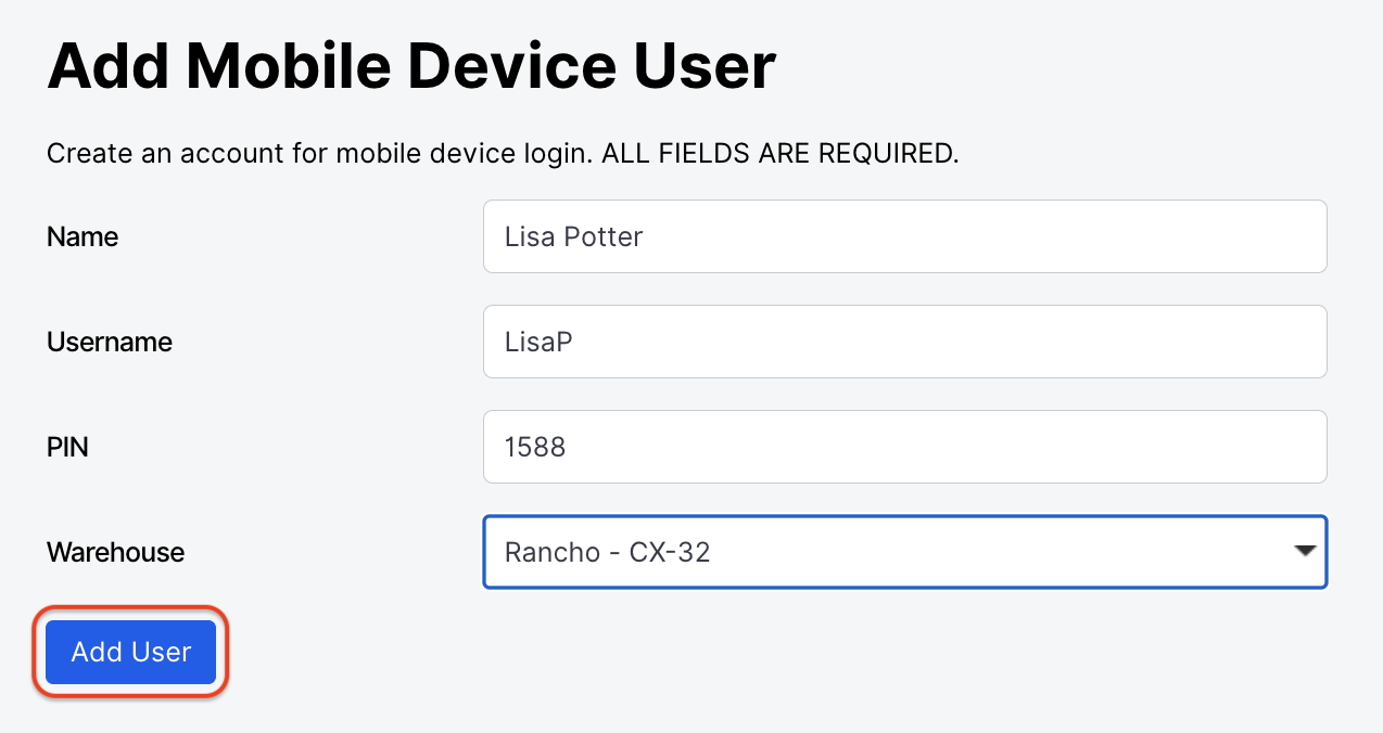 User Setup – Flexe