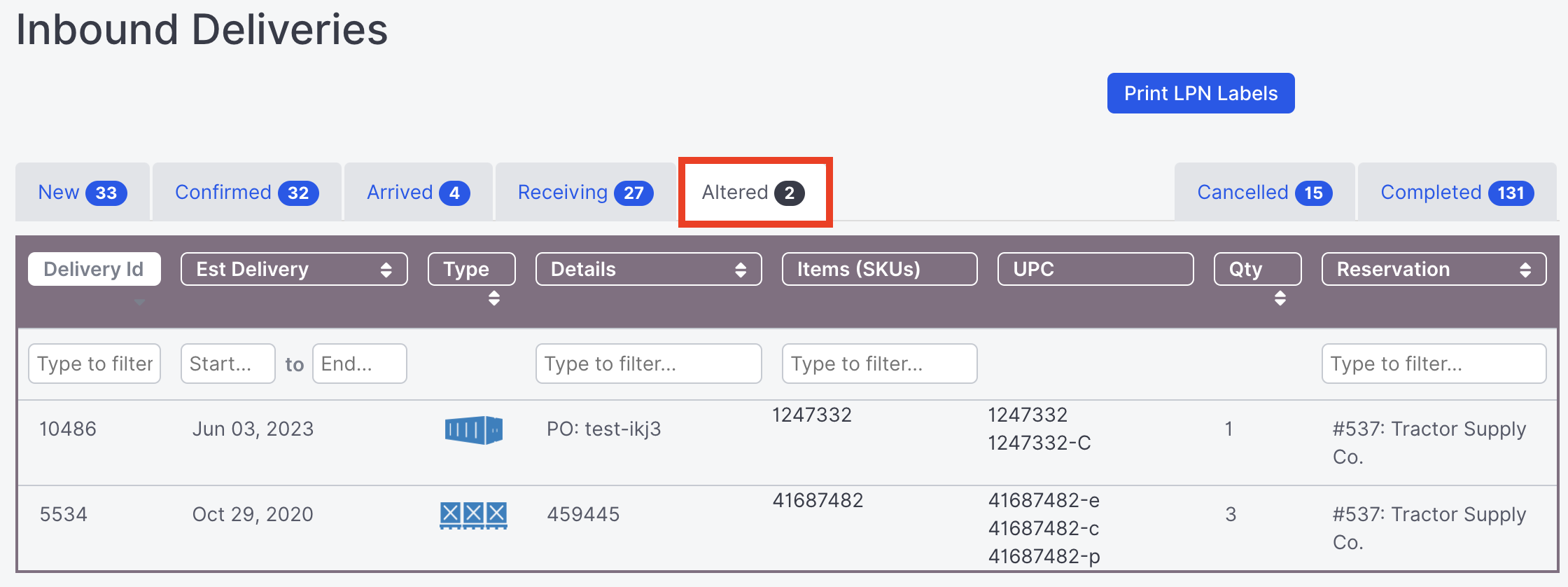Confirming Inbound Deliveries – Flexe