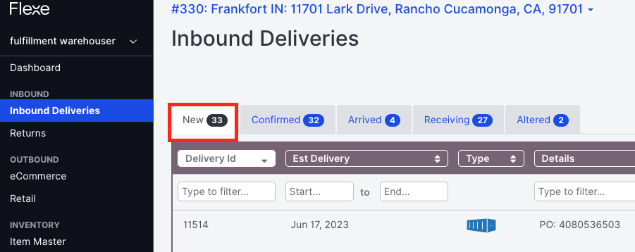 Confirming LPN Deliveries – Flexe
