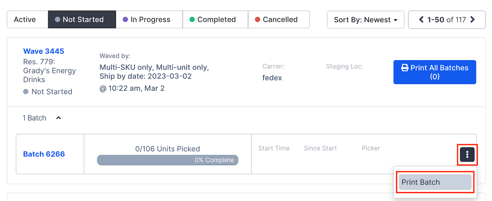 SFS Waves & Batches – Flexe