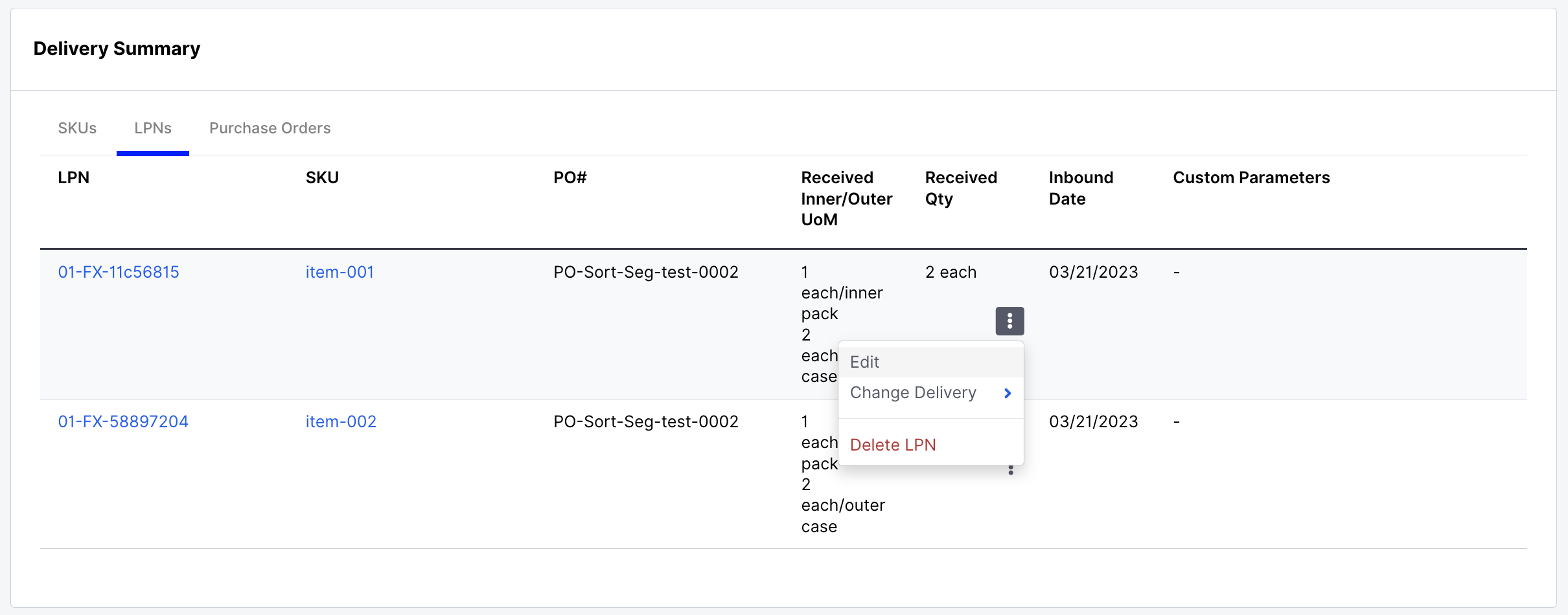 Completing LPN Inbounds – Flexe