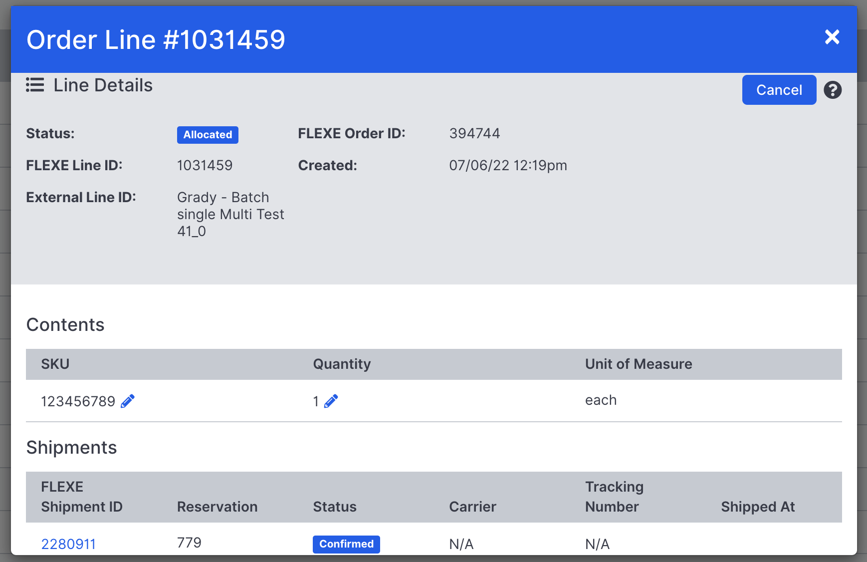 Reviewing Order and Line Details – Flexe