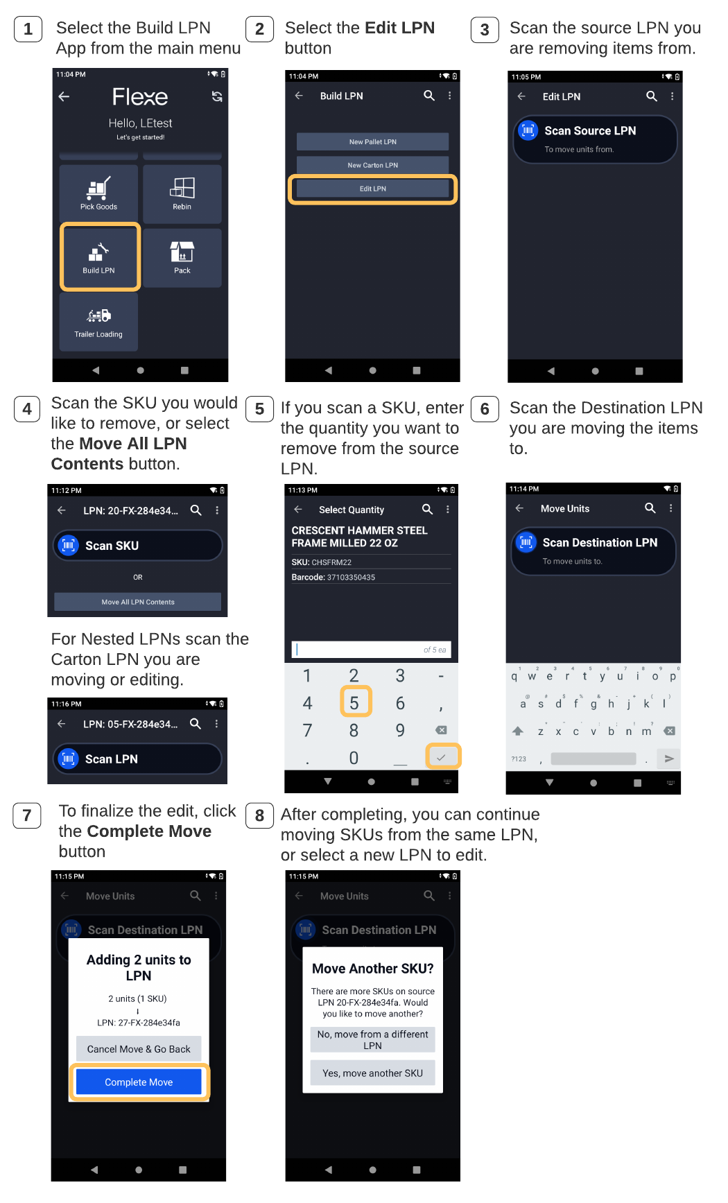 Edit LPN Process – Flexe