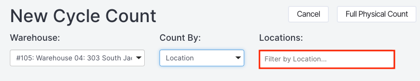 Creating Locations-Based Cycle Counts – Flexe