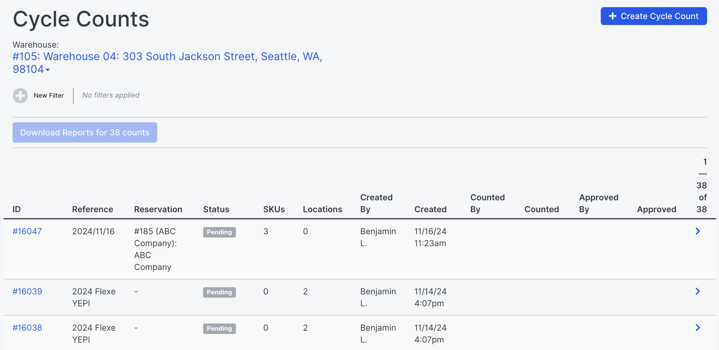Creating SKU-Based Cycle Counts – Flexe