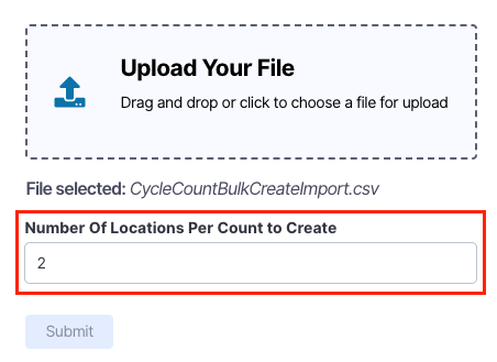 Creating Cycle Counts via CSV Upload – Flexe