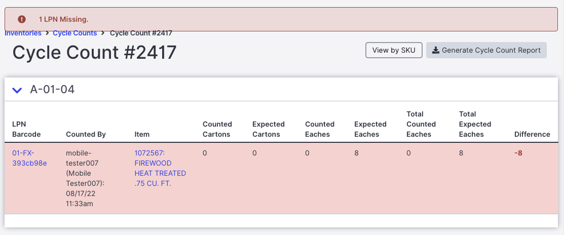 Reviewing Lost & Unexpected LPNs – Flexe