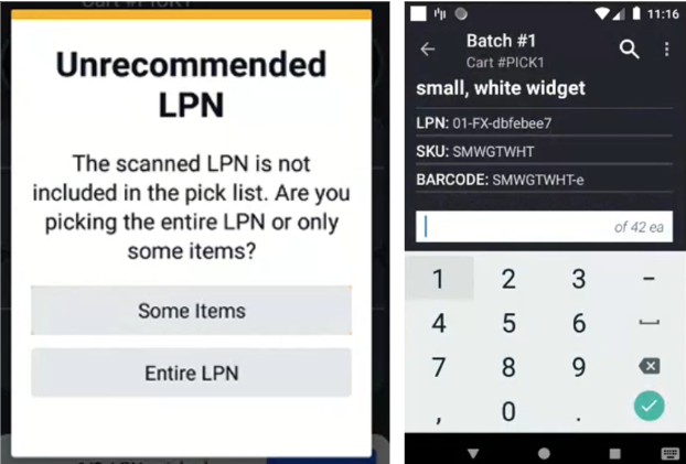 Pick from LPN: Full LPNs – Flexe