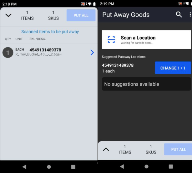Putaway (Loose Goods) – Flexe