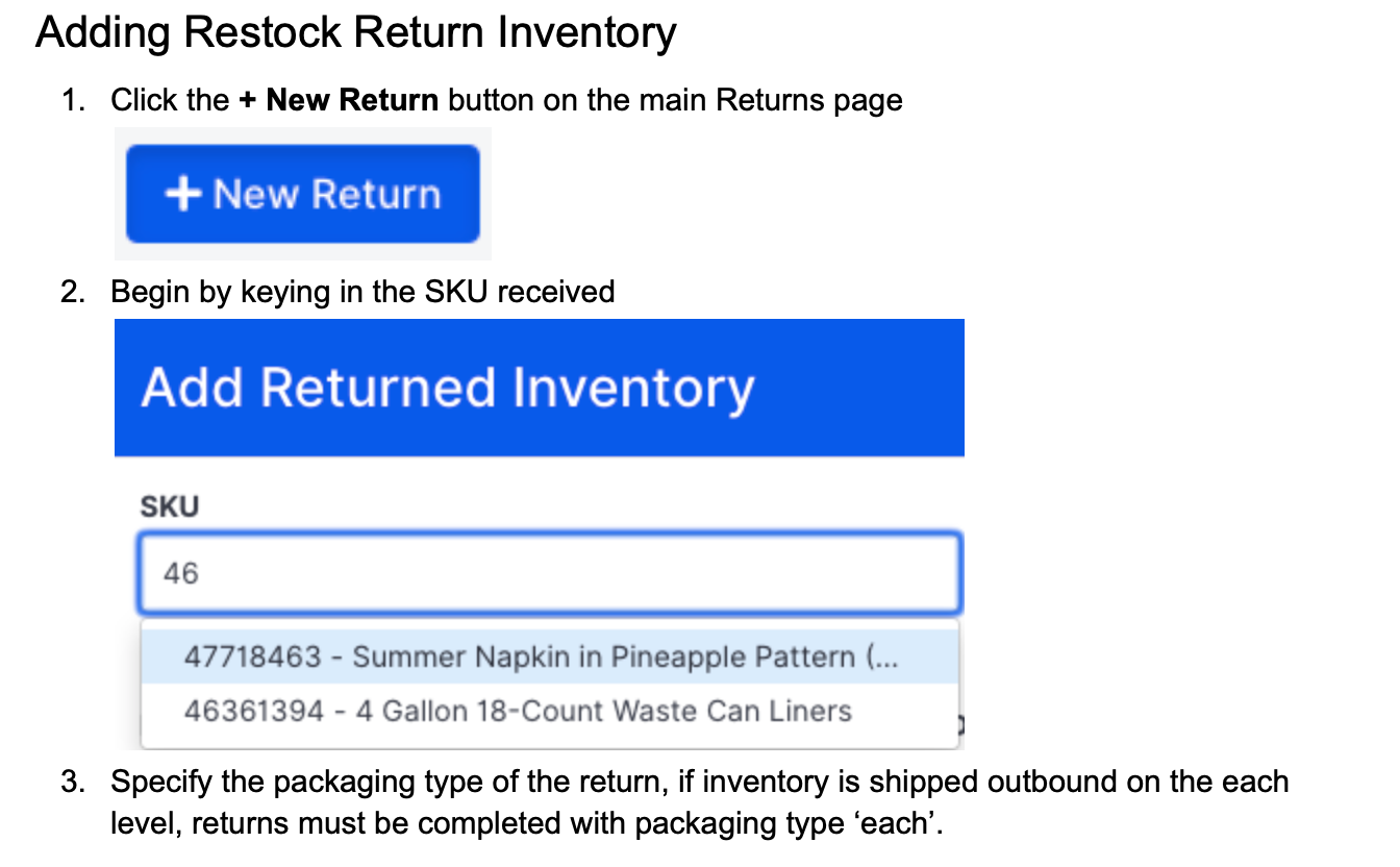Inbound Returns Processing – Flexe