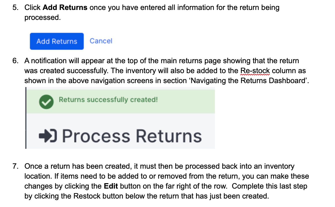 Inbound Returns Processing – Flexe