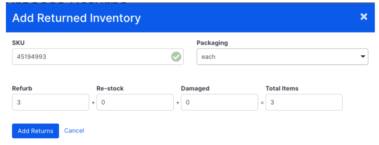 Inbound Returns Processing – Flexe