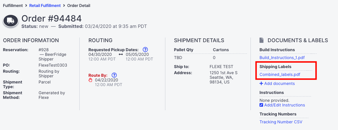 Using Shipping Labels – Flexe