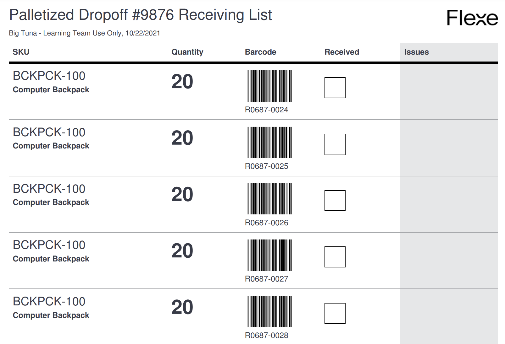 Receiving Loose Goods Inbounds – Flexe