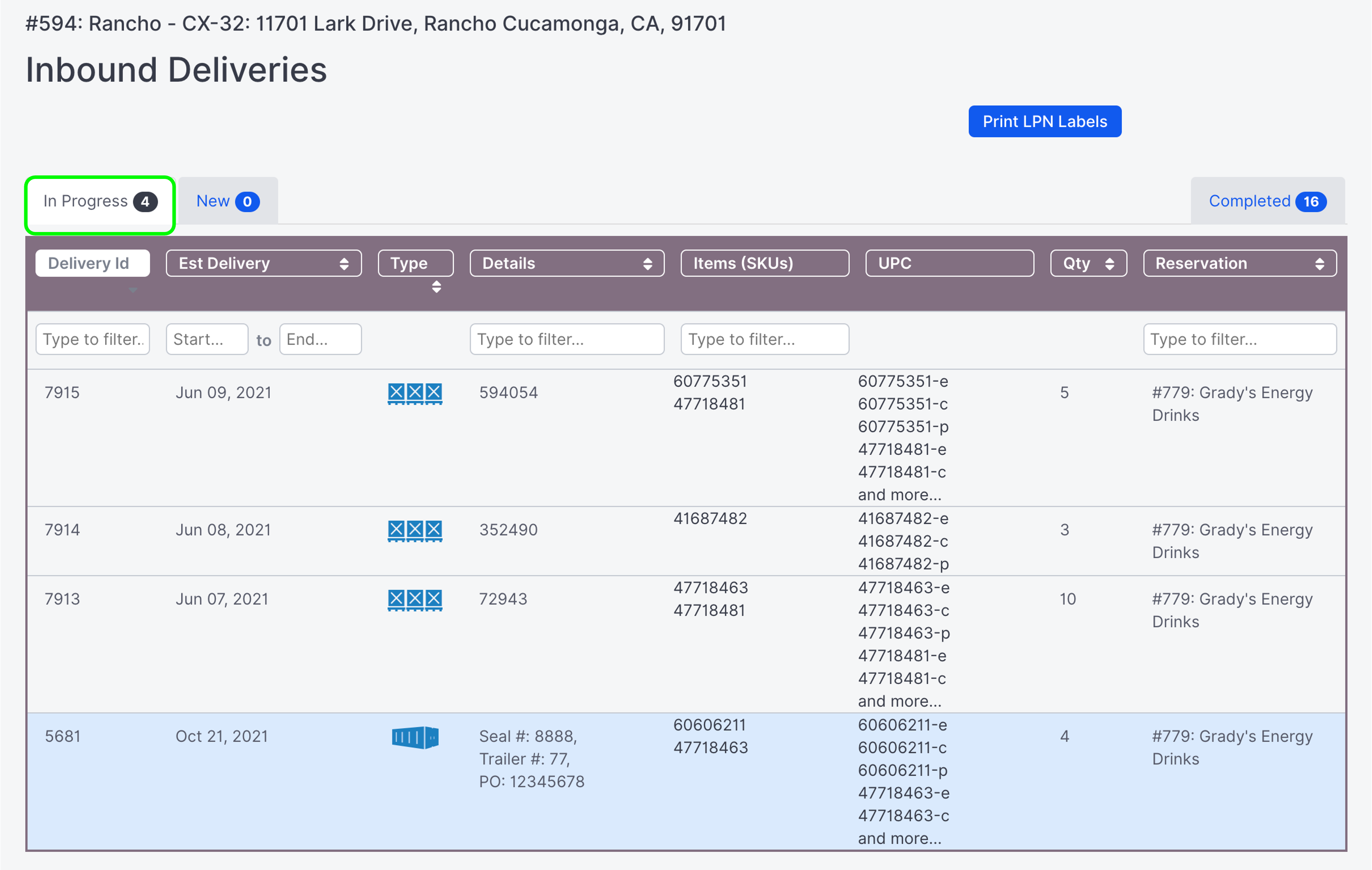 Confirming Inbound Deliveries – Flexe