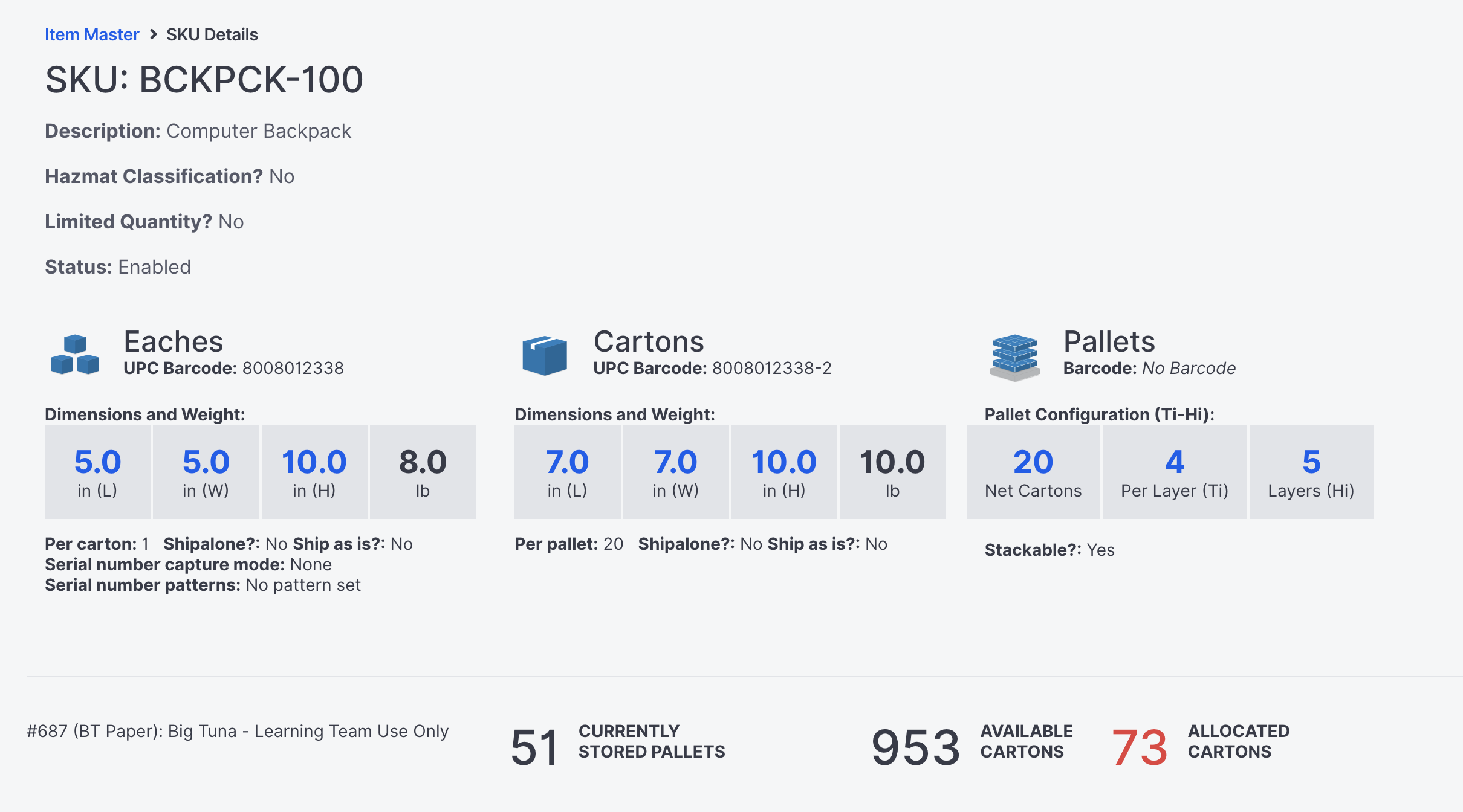 Reviewing the Item Master – Flexe