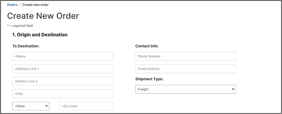 Creating Orders – Flexe