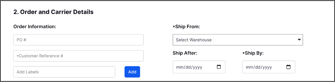 Creating Orders – Flexe