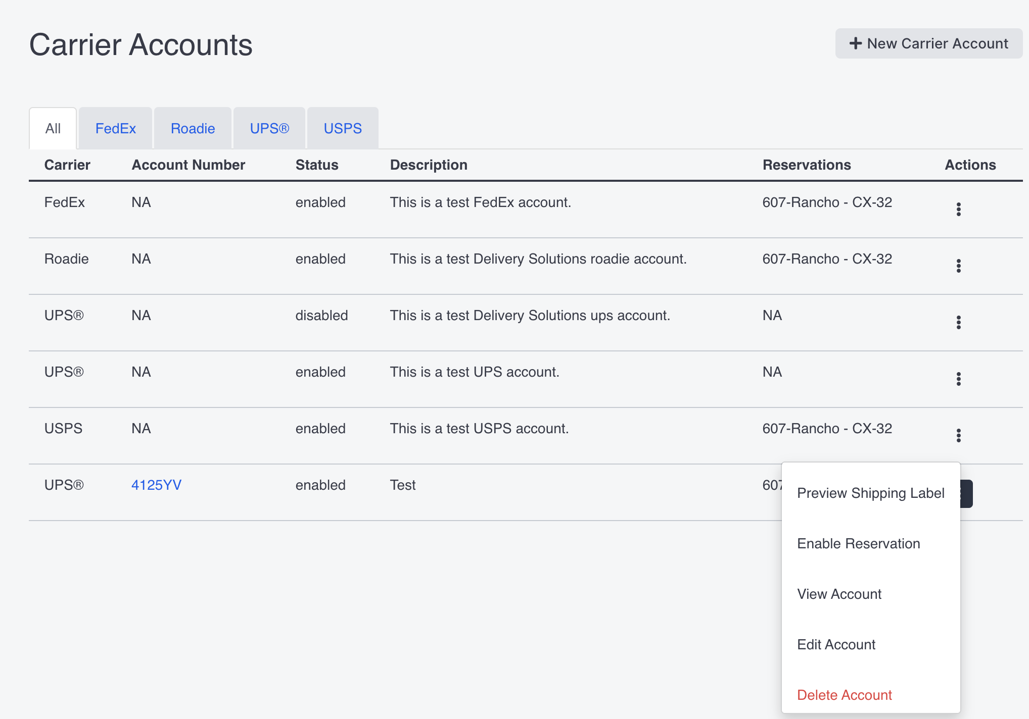 Managing Carrier Account Settings – Flexe