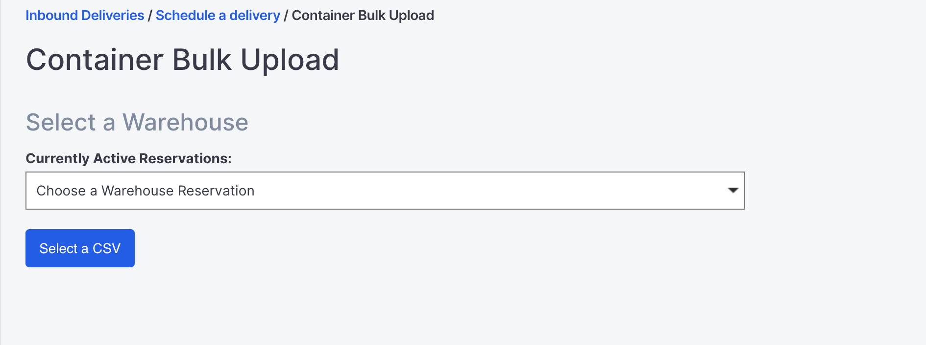 Creating Container Deliveries – Flexe