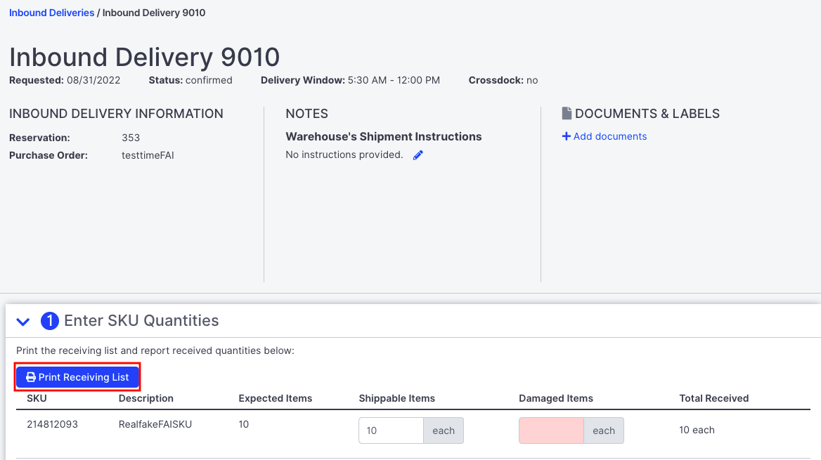First Article Inspection During Inbound Receiving – Flexe