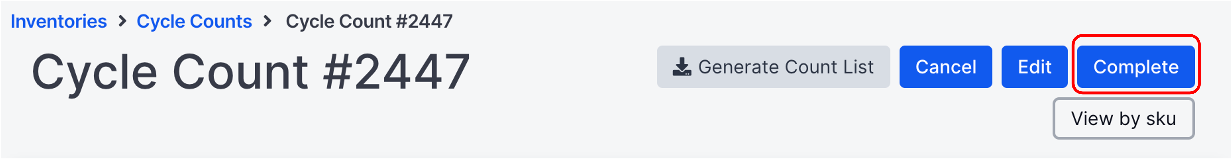 Cycle Count Reason Codes – Flexe